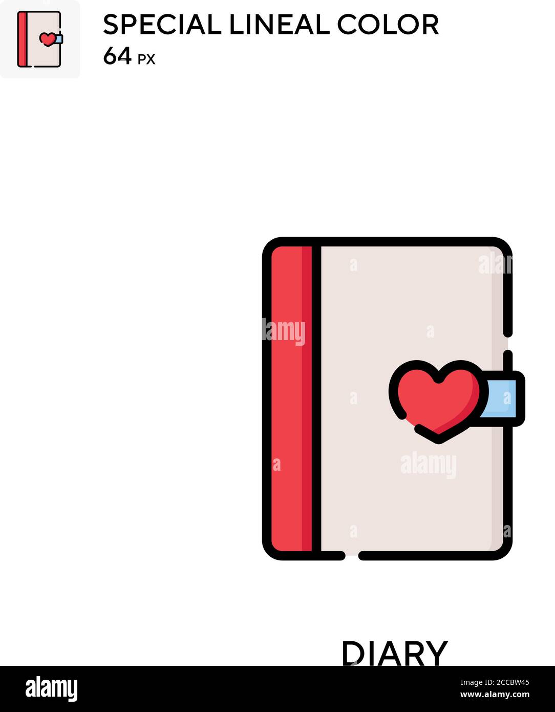 Diary Special lineal color icon. Illustration symbol design template ...