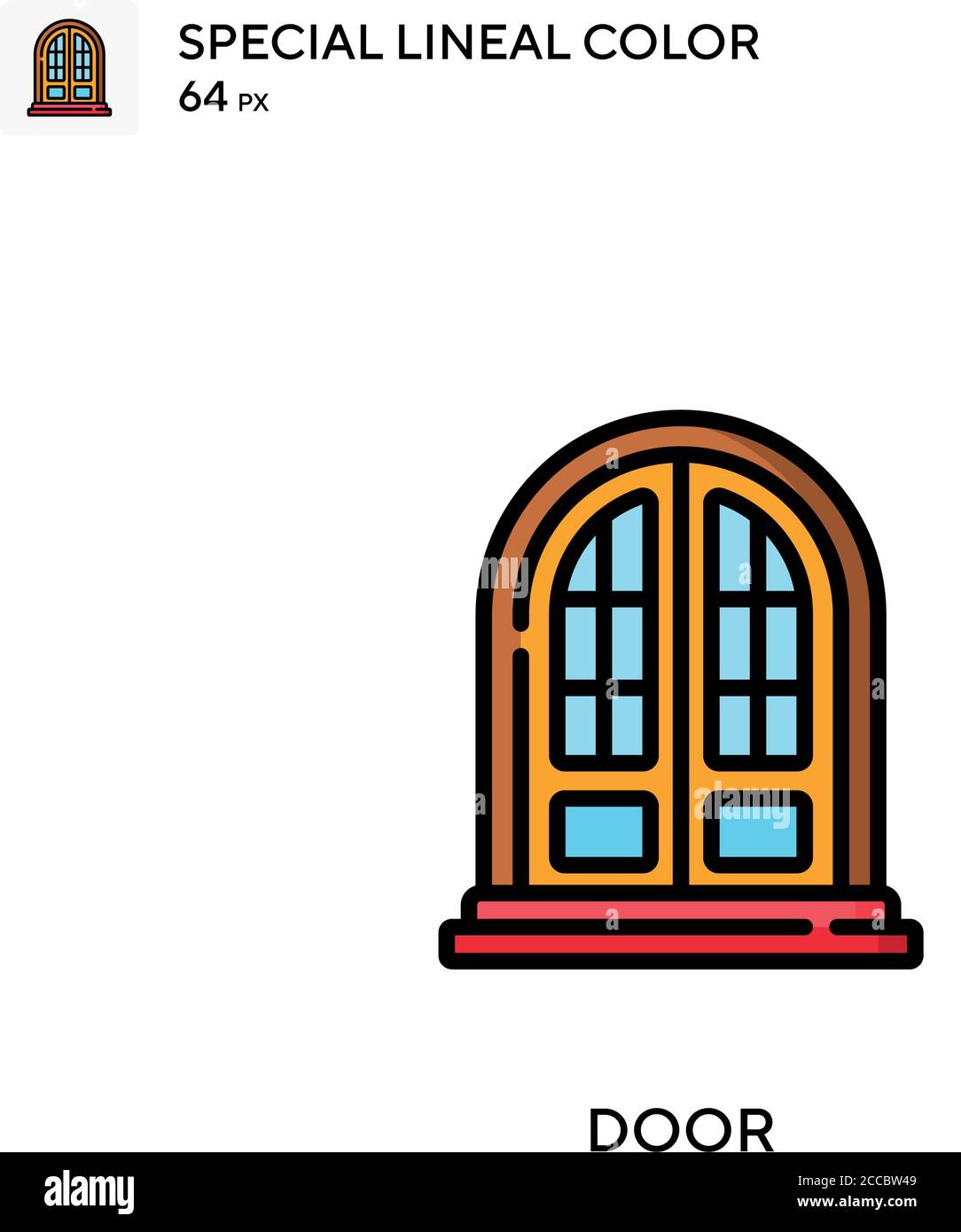 Door Special lineal color icon. Illustration symbol design template for ...