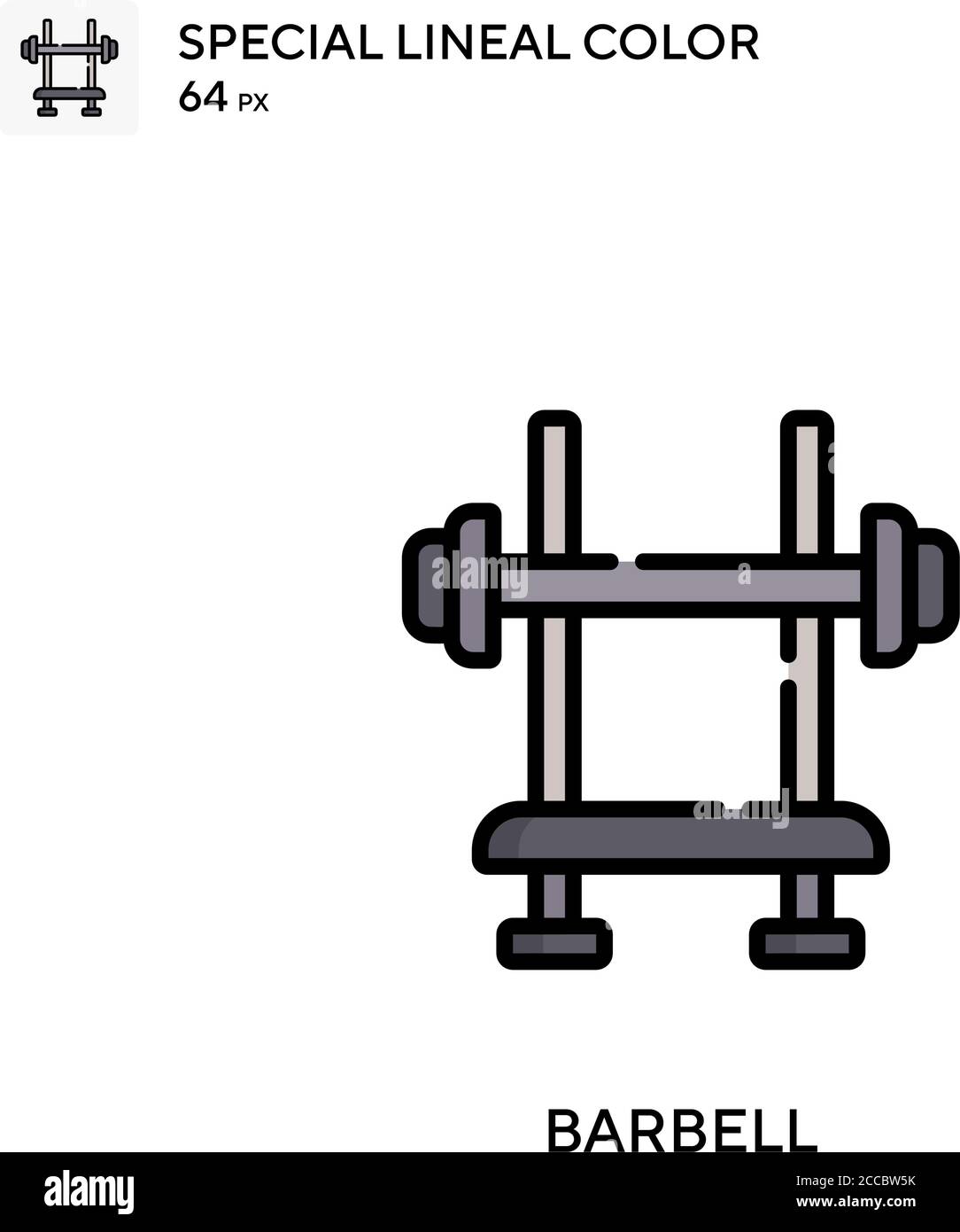 Barbell Special lineal color icon. Illustration symbol design template ...
