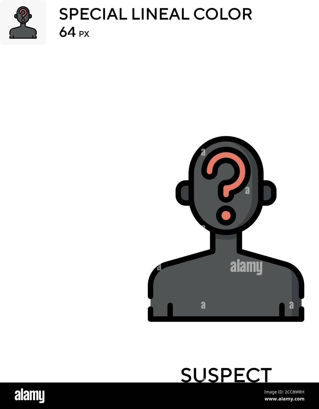 Suspect Special lineal color icon. Illustration symbol design template ...