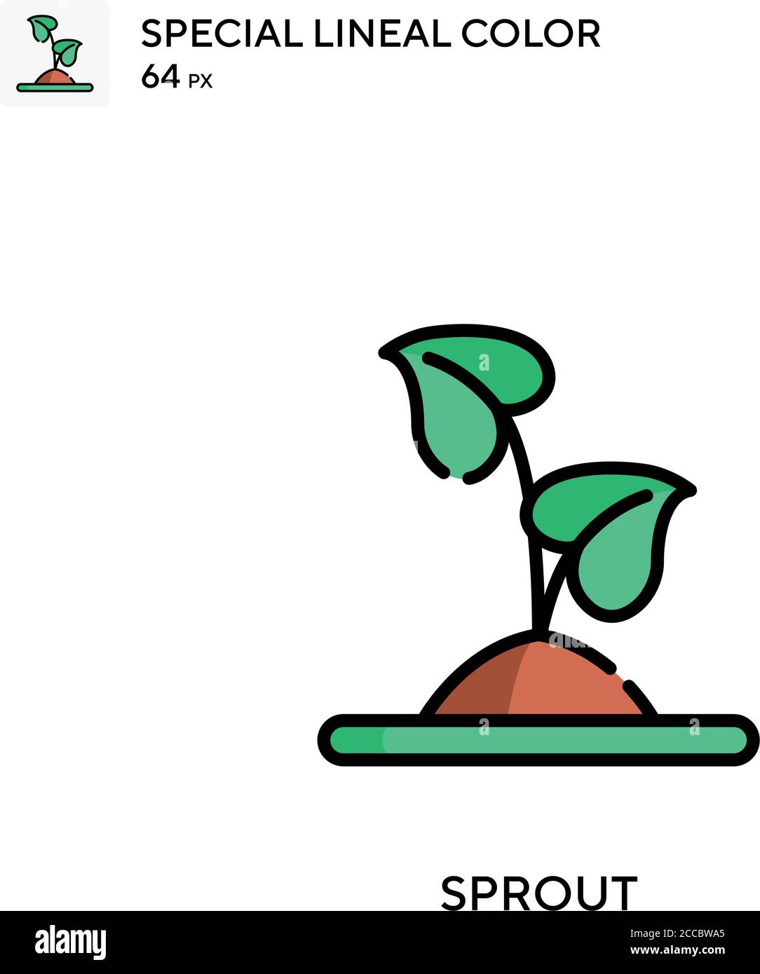 Sprout Special lineal color icon. Illustration symbol design template ...