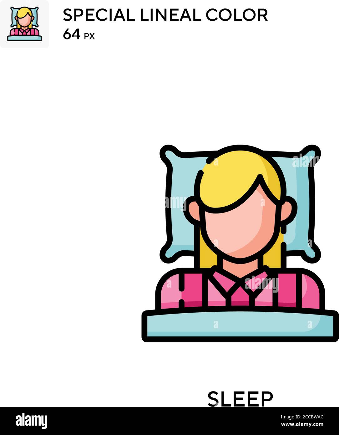 Sleep Special lineal color icon. Illustration symbol design template ...