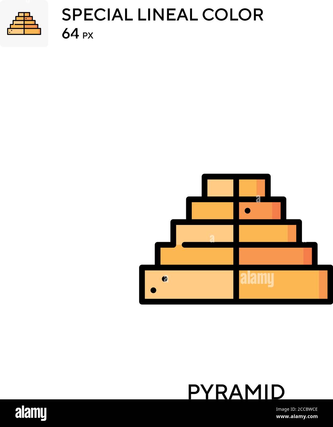 Pyramid Special lineal color icon. Illustration symbol design template ...