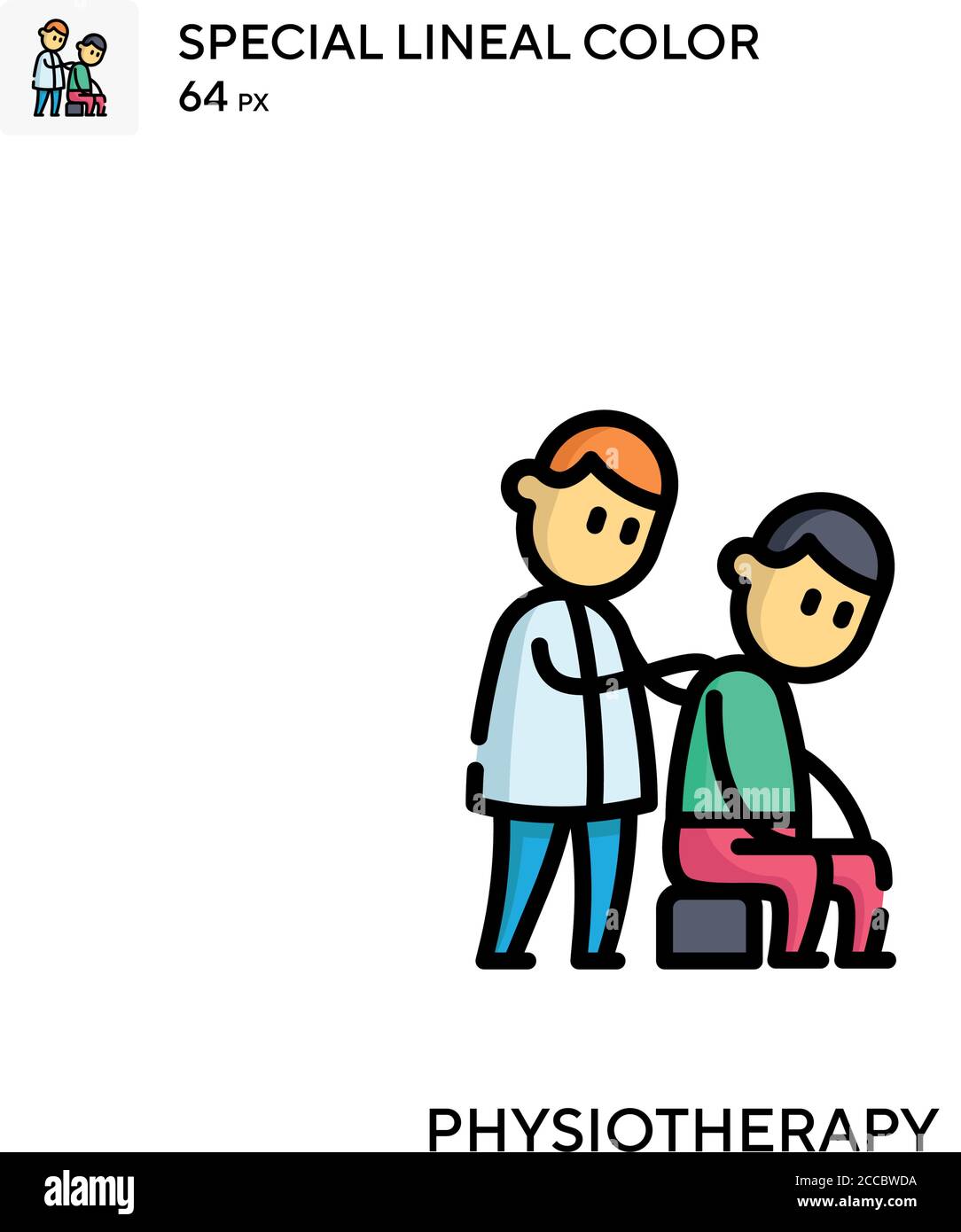 Physiotherapy Special lineal color icon. Illustration symbol design ...