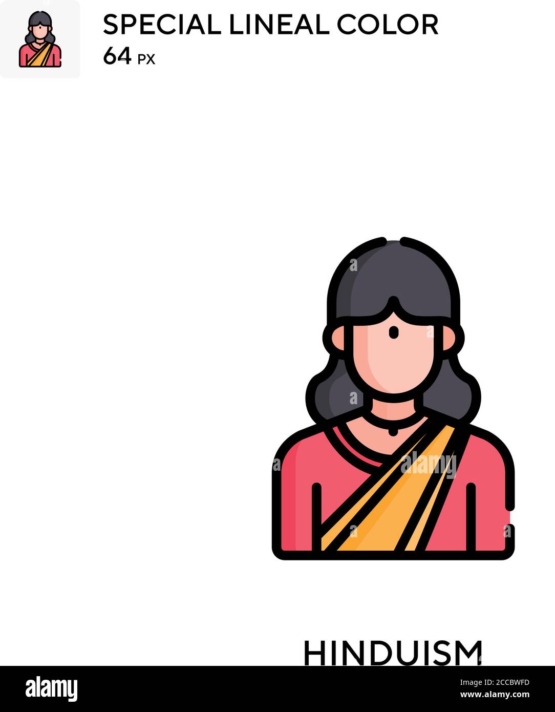 Hinduism Special lineal color icon. Illustration symbol design template ...