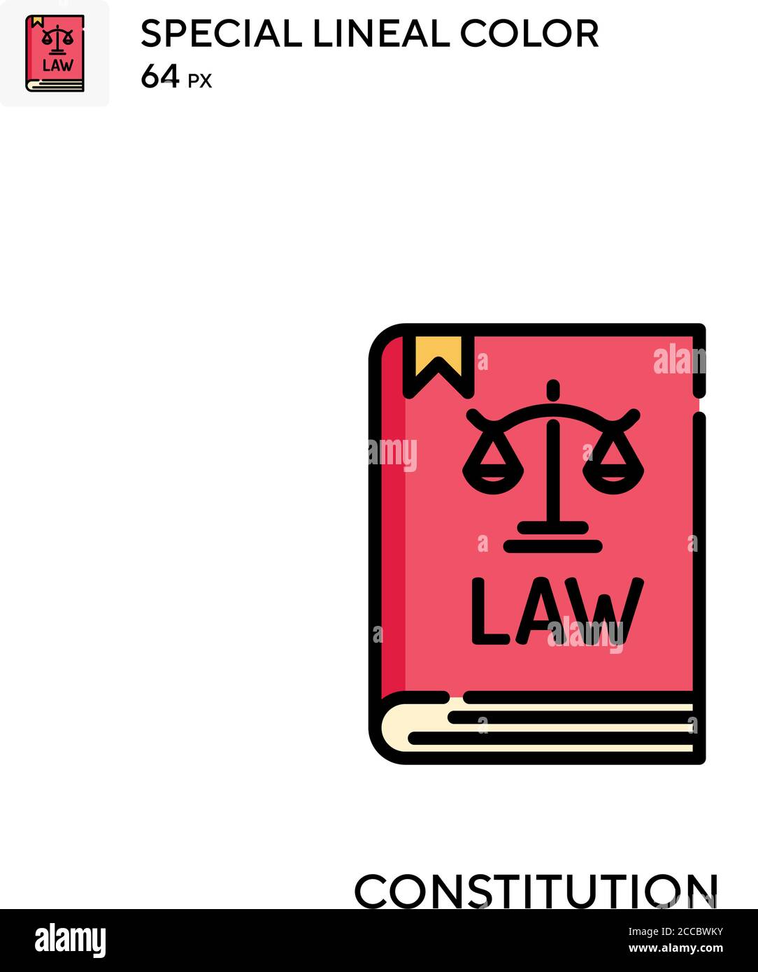 Constitution Special lineal color icon. Illustration symbol design ...