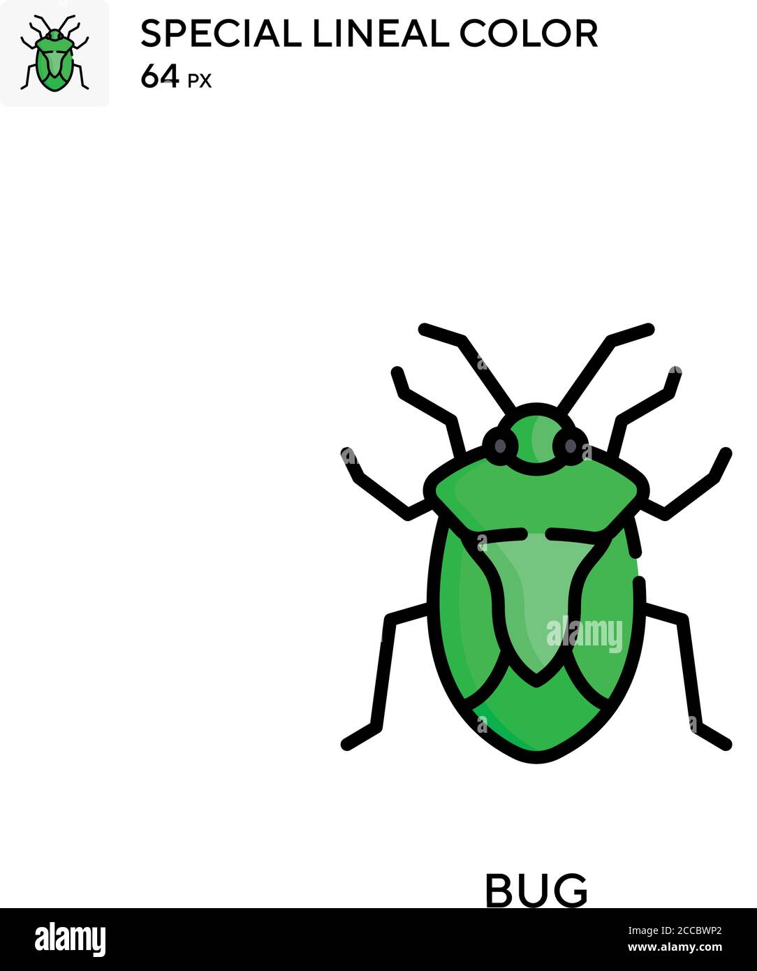 Bug Special lineal color icon. Illustration symbol design template for ...