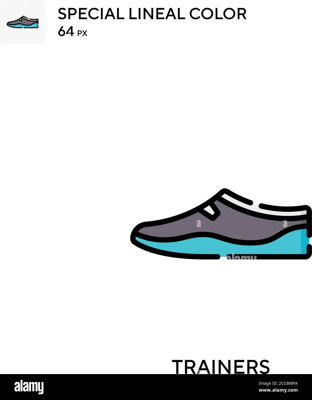 Trainers Special lineal color icon. Illustration symbol design template ...