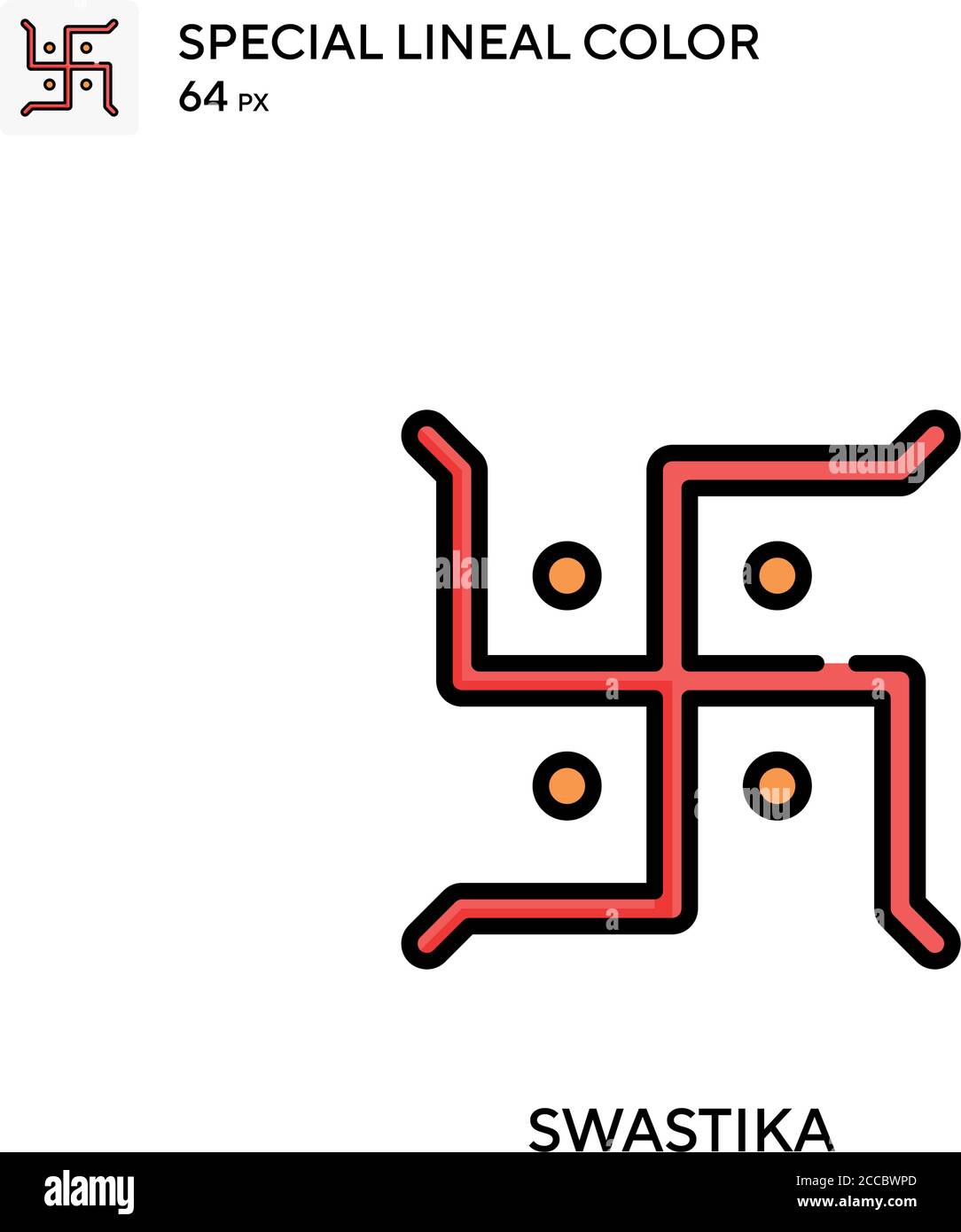 Swastika Special lineal color icon. Illustration symbol design template ...
