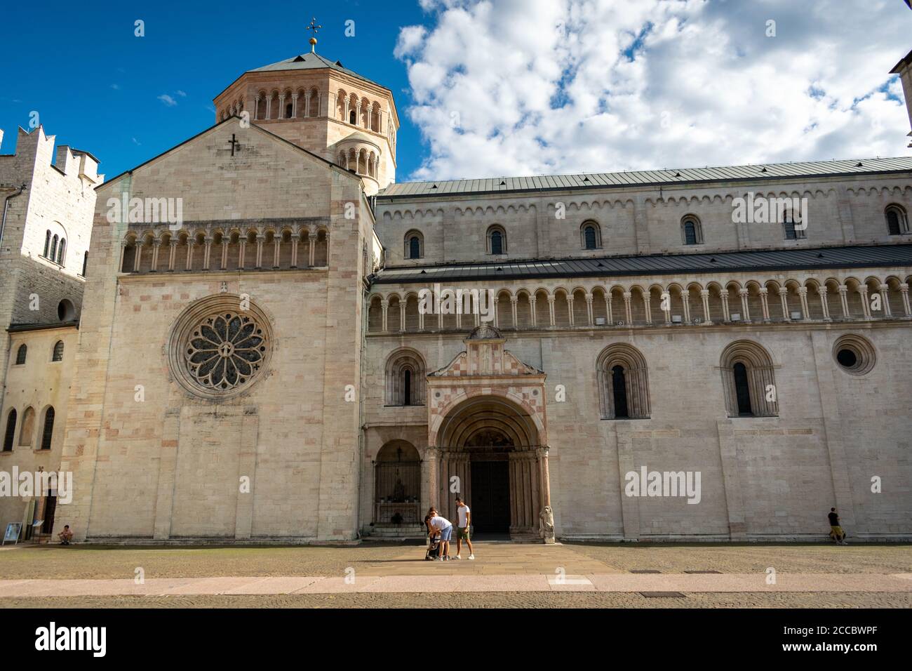 Trento, Italy - August 18, 2020: views of the historic buildings ...