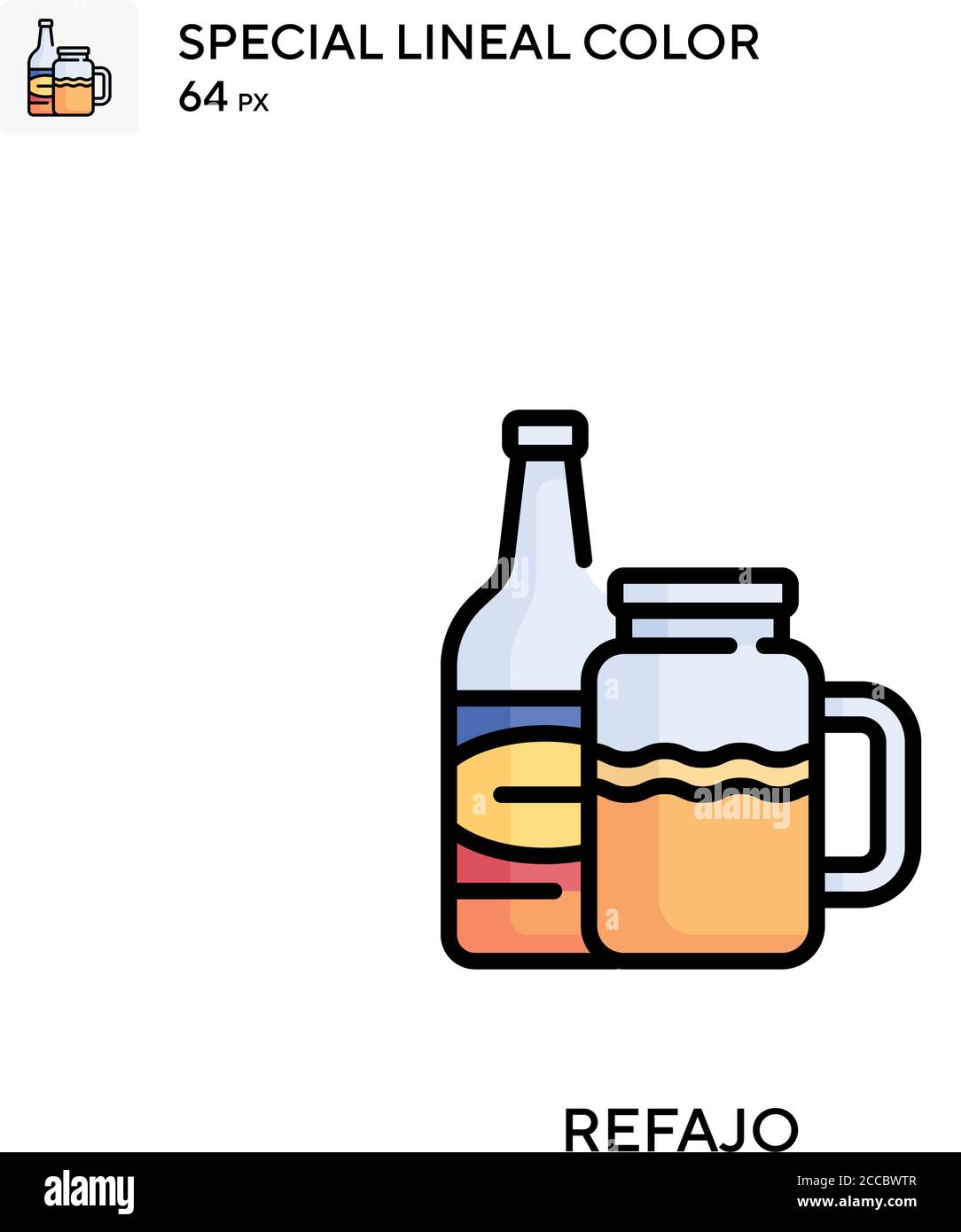Refajo Special lineal color icon. Illustration symbol design template ...