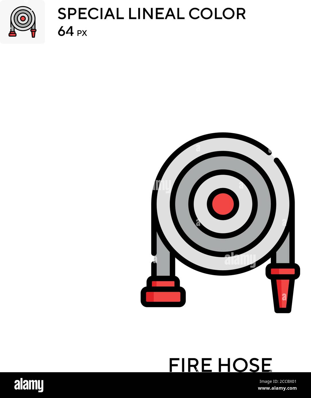 Fire hose reel on wall Stock Vector Images - Alamy