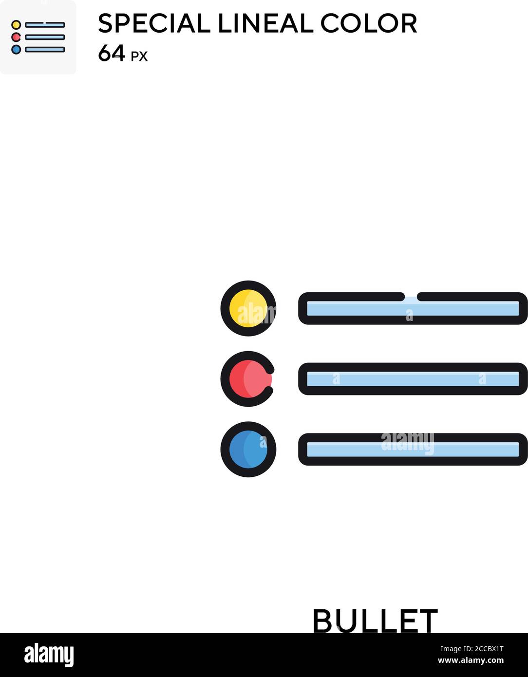 Bullet Special lineal color icon. Illustration symbol design template ...
