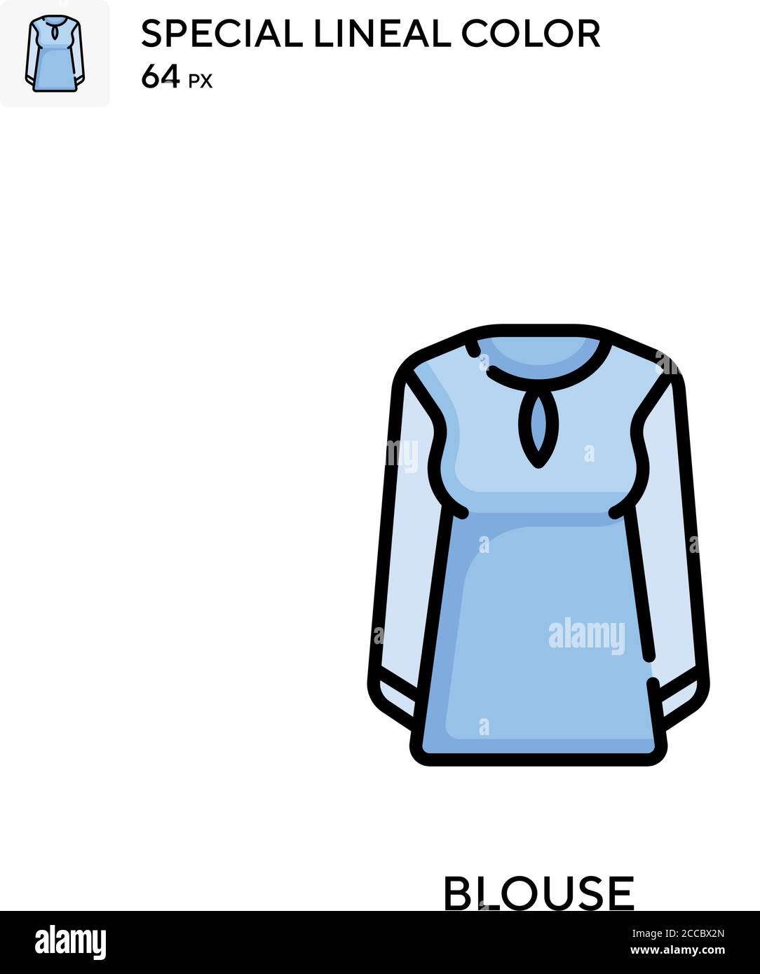 Blouse Special lineal color icon. Illustration symbol design template ...