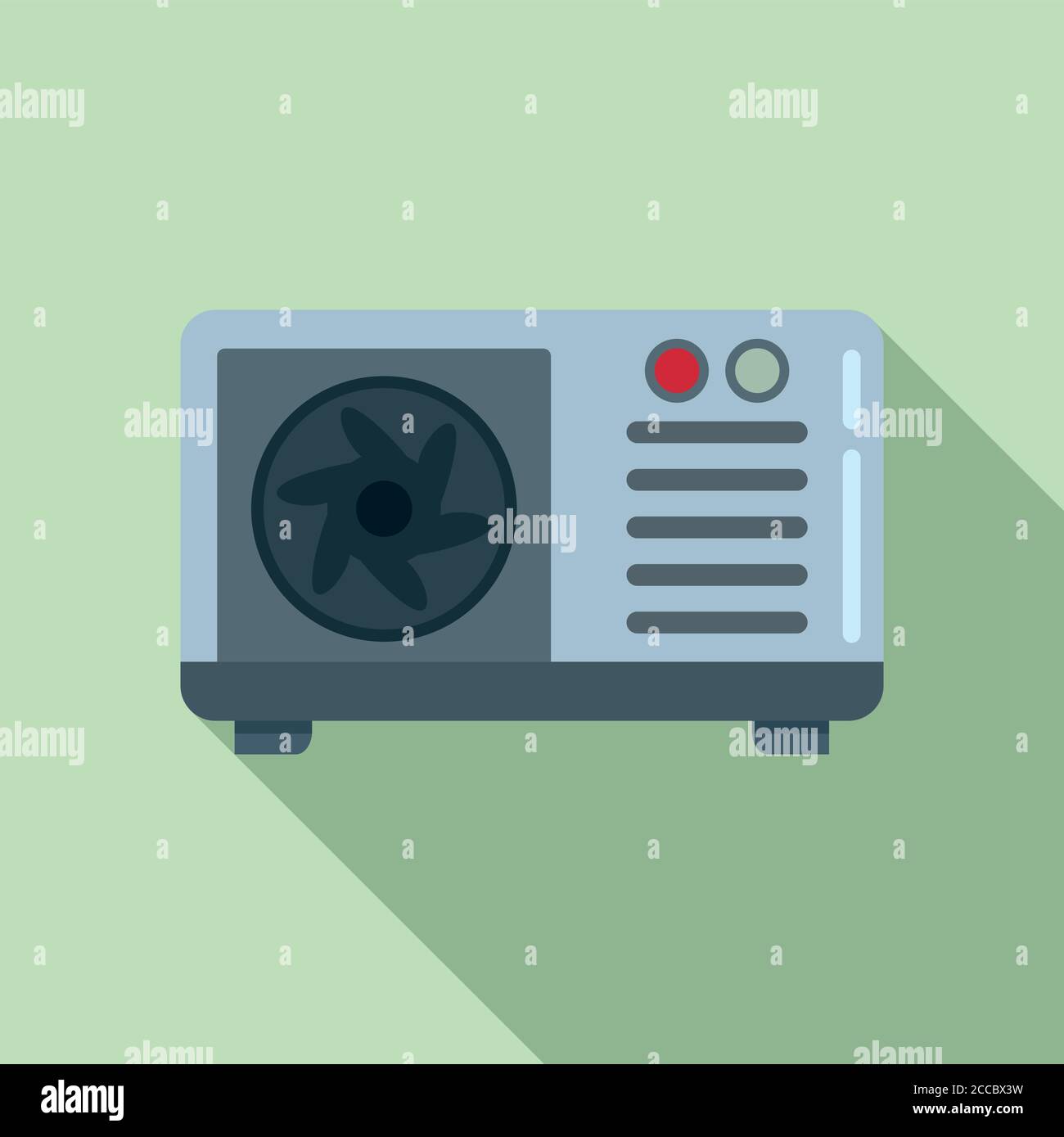 Commercial air conditioner icon. Flat illustration of commercial air ...