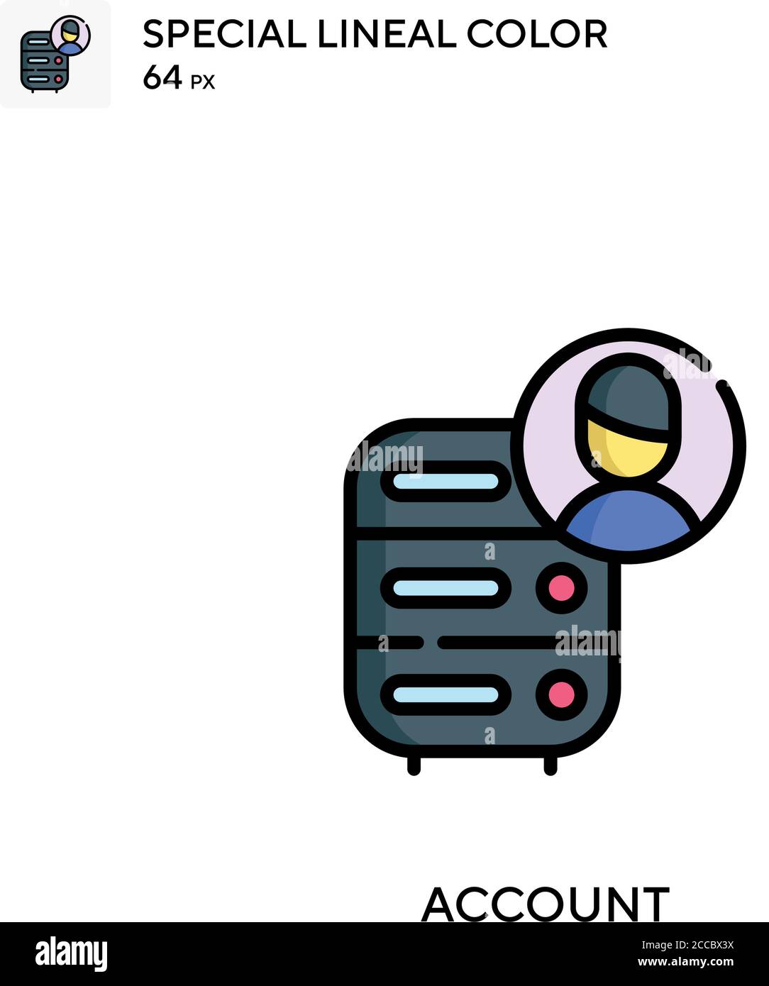 Account Special lineal color icon. Illustration symbol design template ...