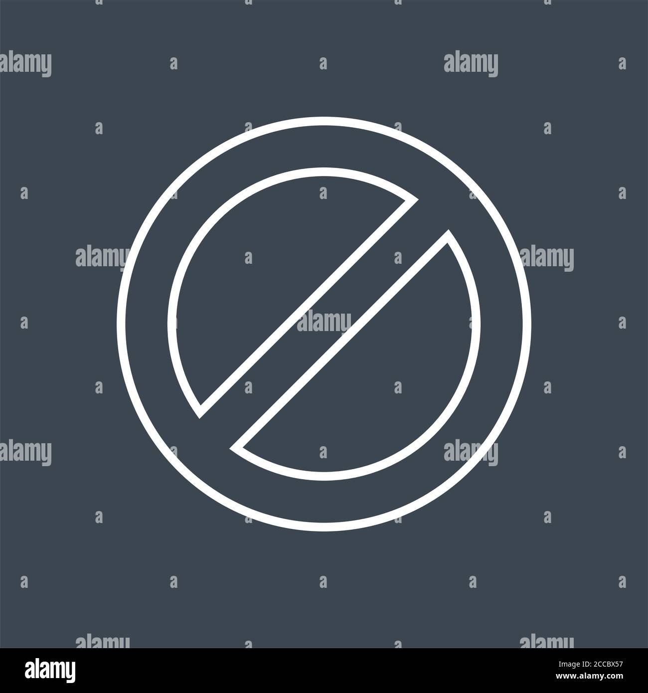 Ban sign related vector thin line icon Stock Vector Image & Art - Alamy