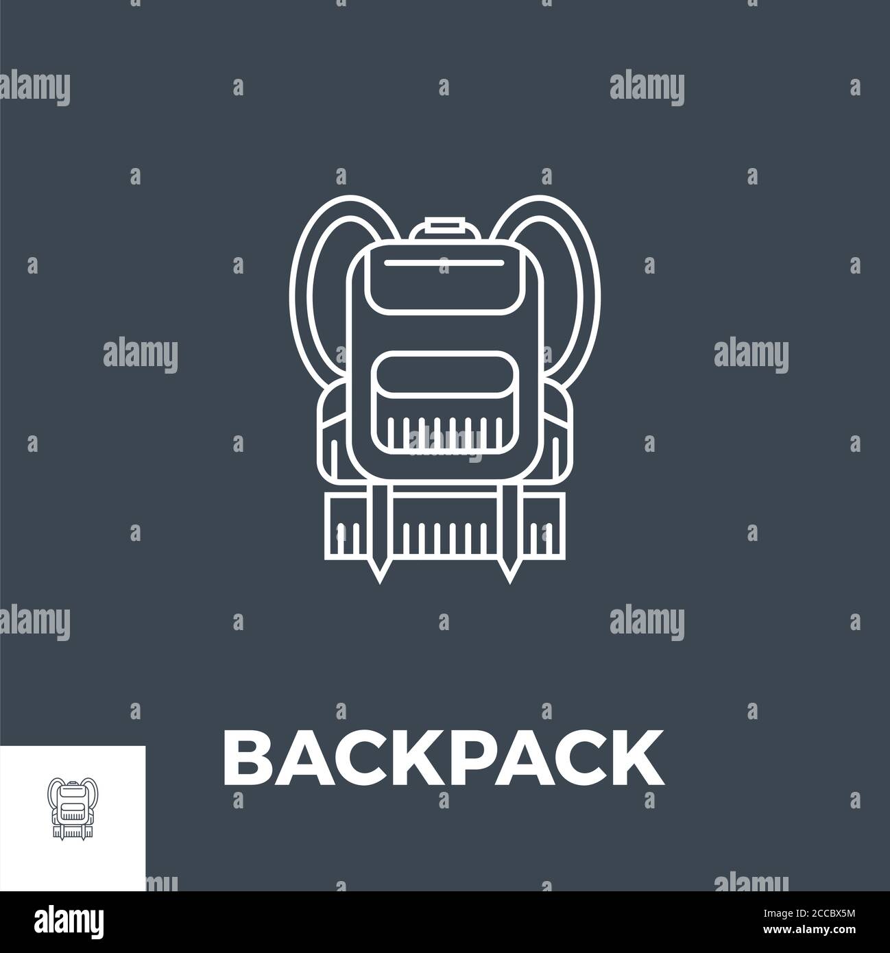 Backpack line icon Stock Vector Image & Art - Alamy