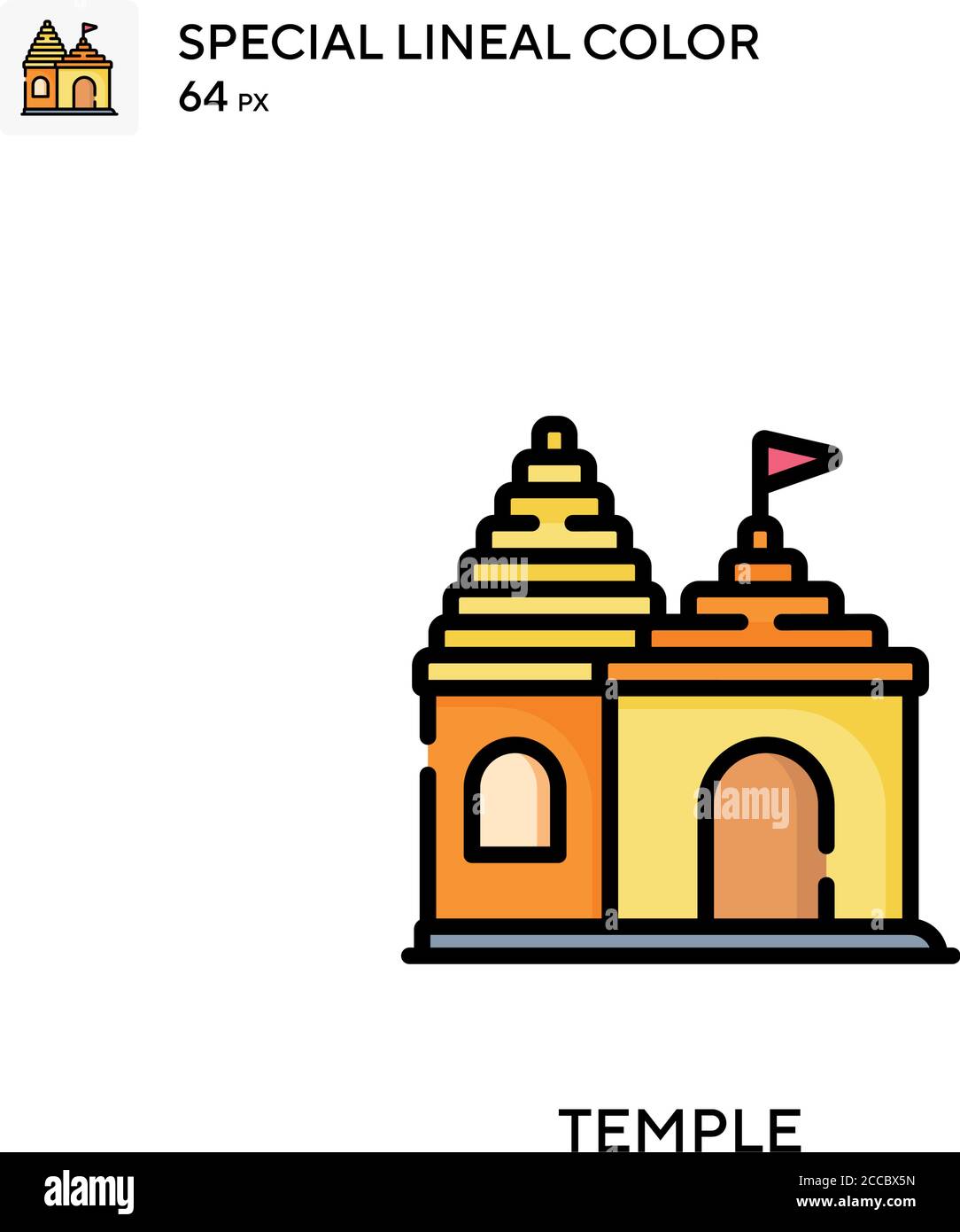 Temple Special Lineal Color Icon Illustration Symbol Design Template For Web Mobile Ui Element