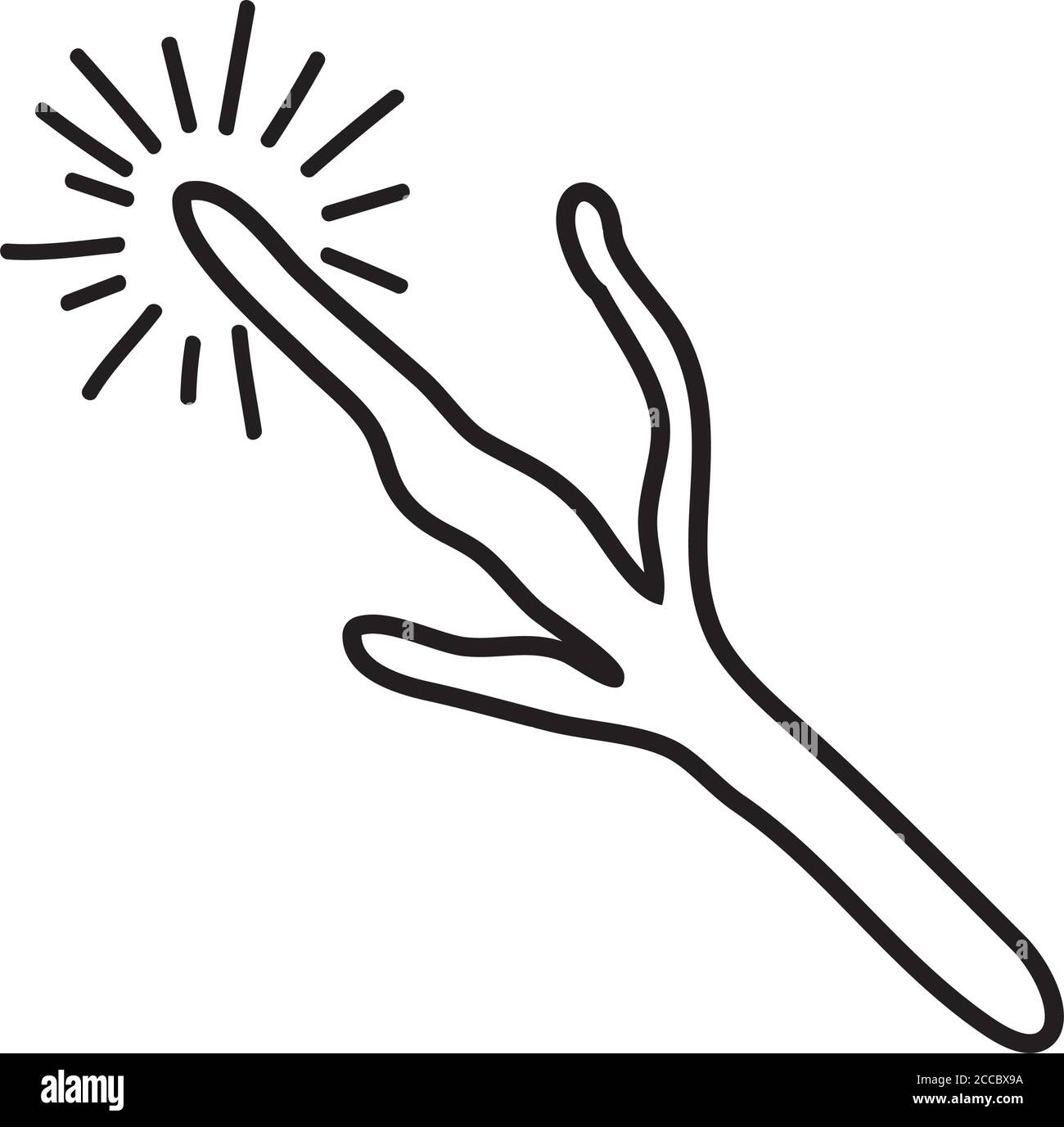 wand magic line style icon vector illustration design Stock Vector ...