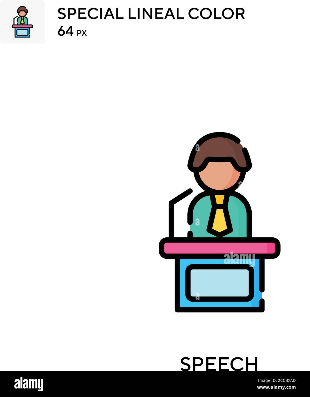 Speech Special lineal color icon. Illustration symbol design template ...