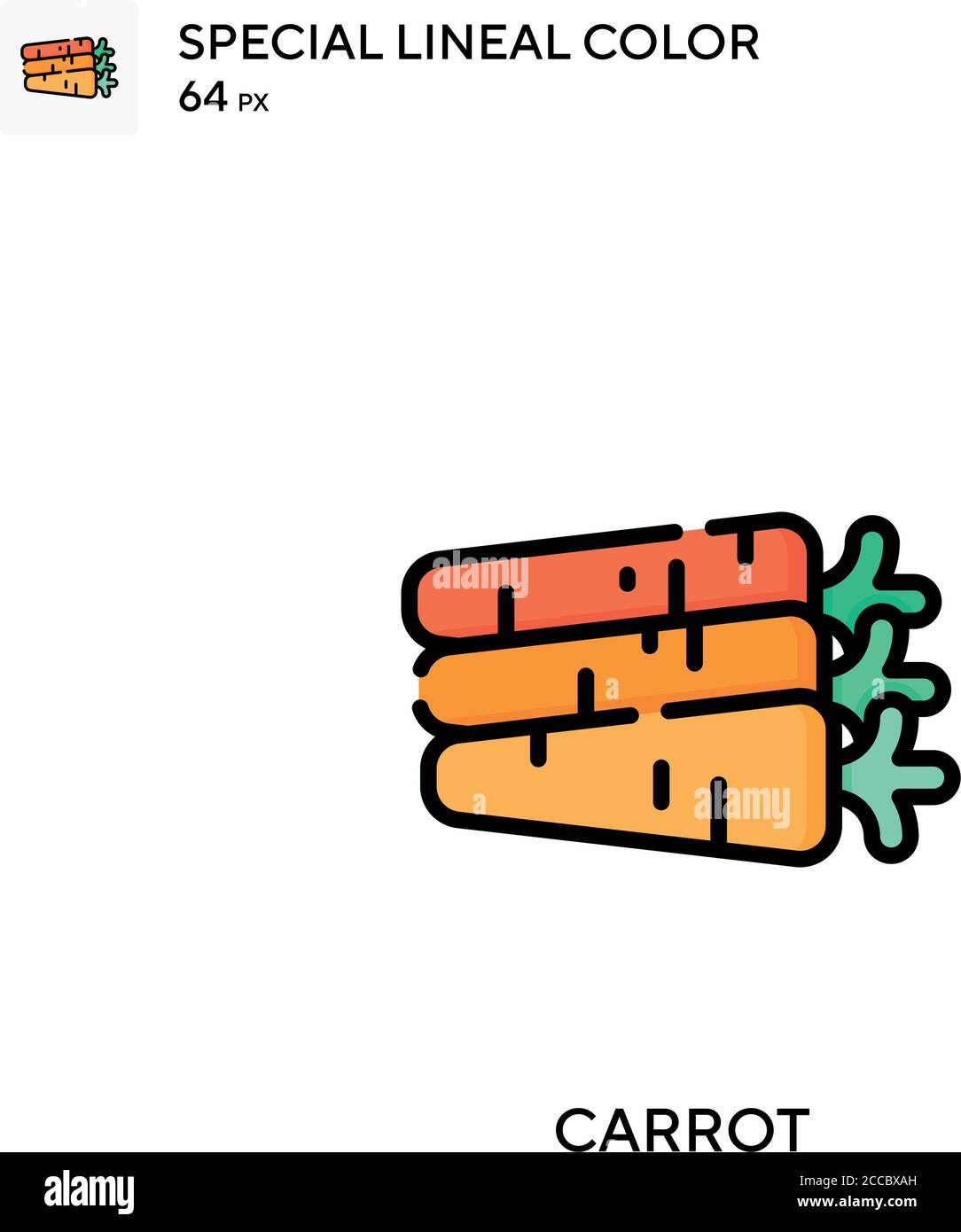 Carrot Special lineal color icon. Illustration symbol design template ...