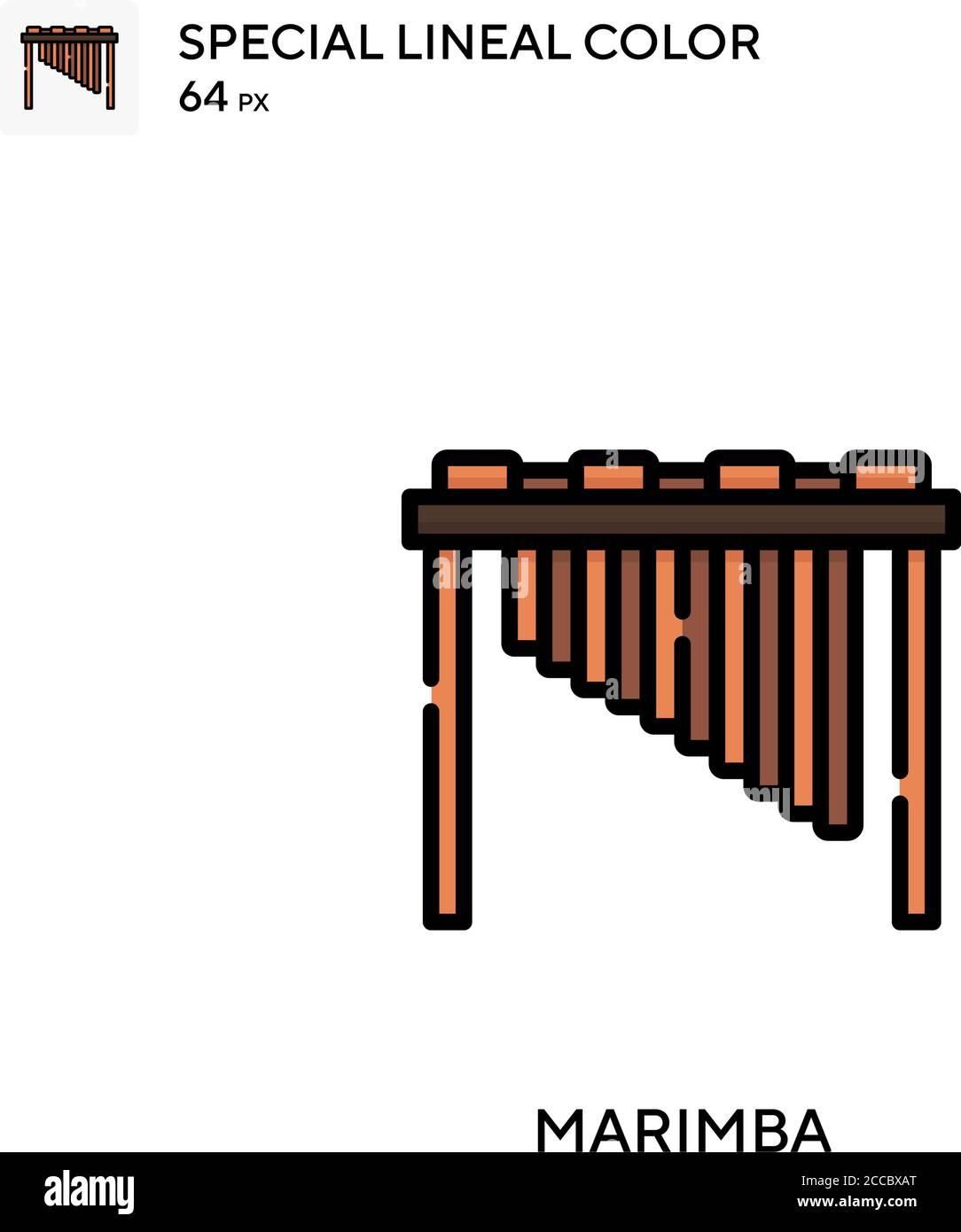 Marimba Special lineal color icon. Illustration symbol design template ...