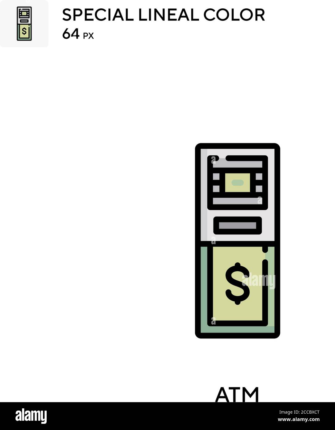 Atm Special lineal color icon. Illustration symbol design template for ...