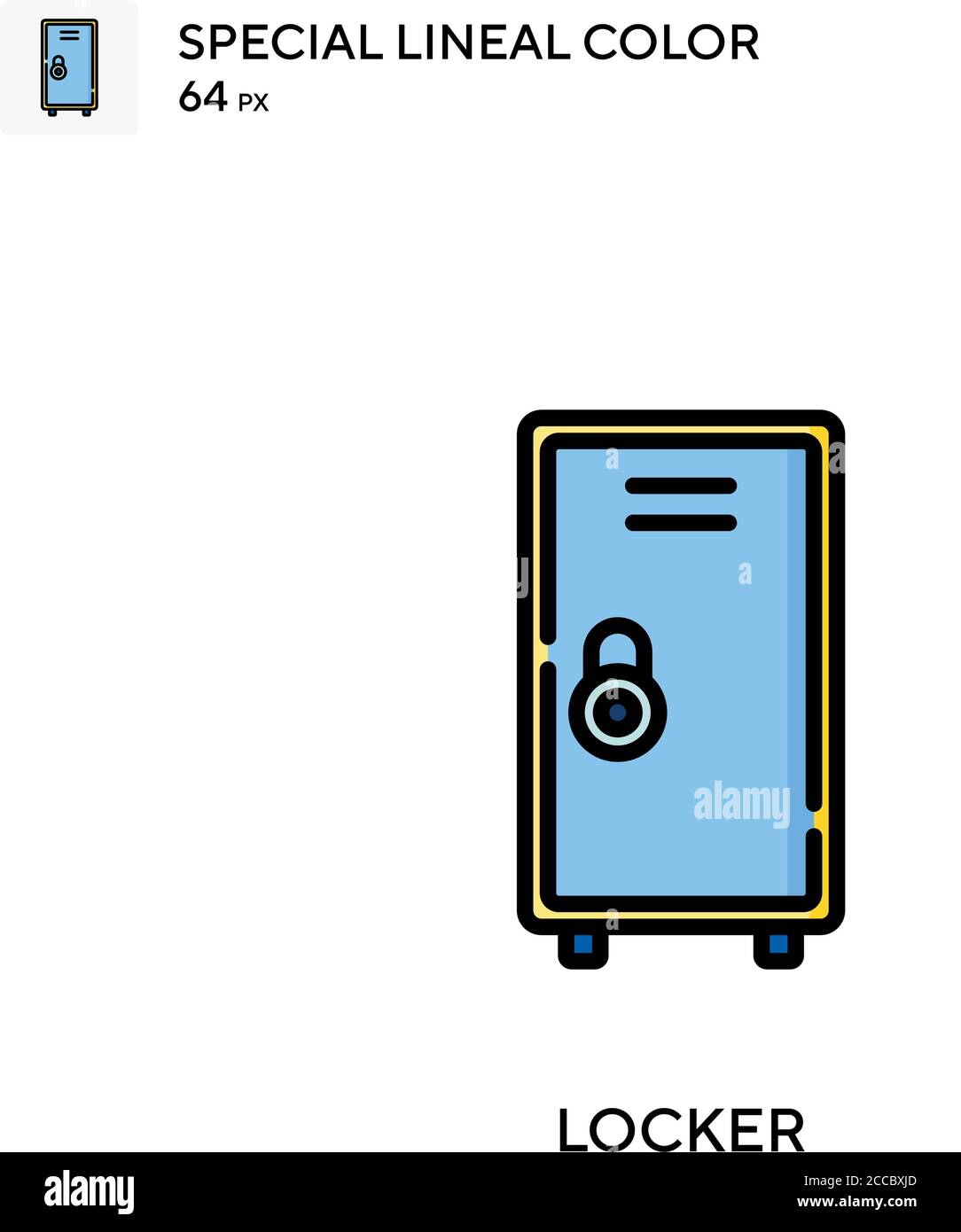 Locker Special lineal color icon. Illustration symbol design template ...