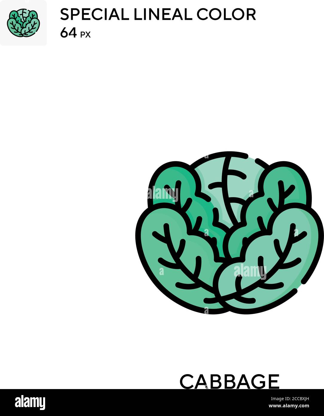 Cabbage Special lineal color icon. Illustration symbol design template ...