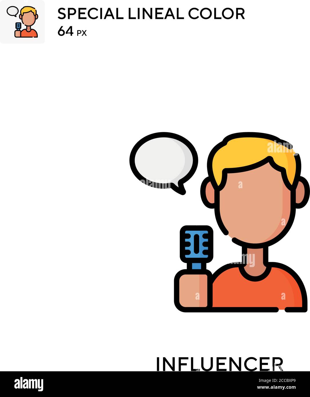 Influencer Special lineal color icon. Illustration symbol design ...