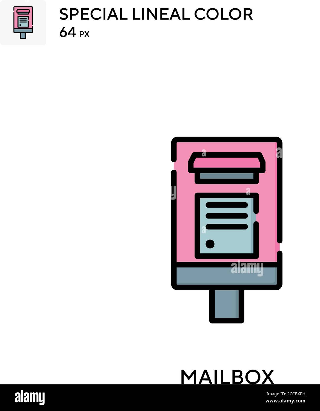 Mailbox Special lineal color icon. Illustration symbol design template ...