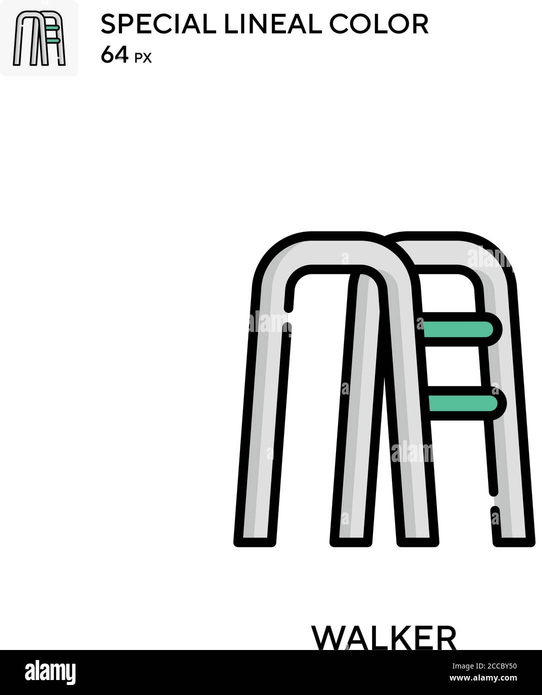 Walker Special lineal color icon. Illustration symbol design template ...
