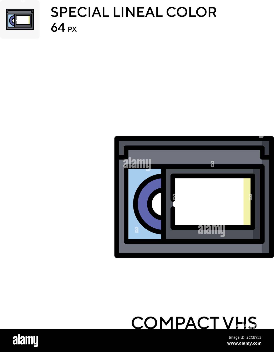 Compact vhs Special lineal color icon. Illustration symbol design ...