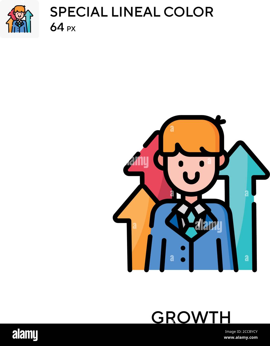 Growth Special lineal color icon. Illustration symbol design template ...