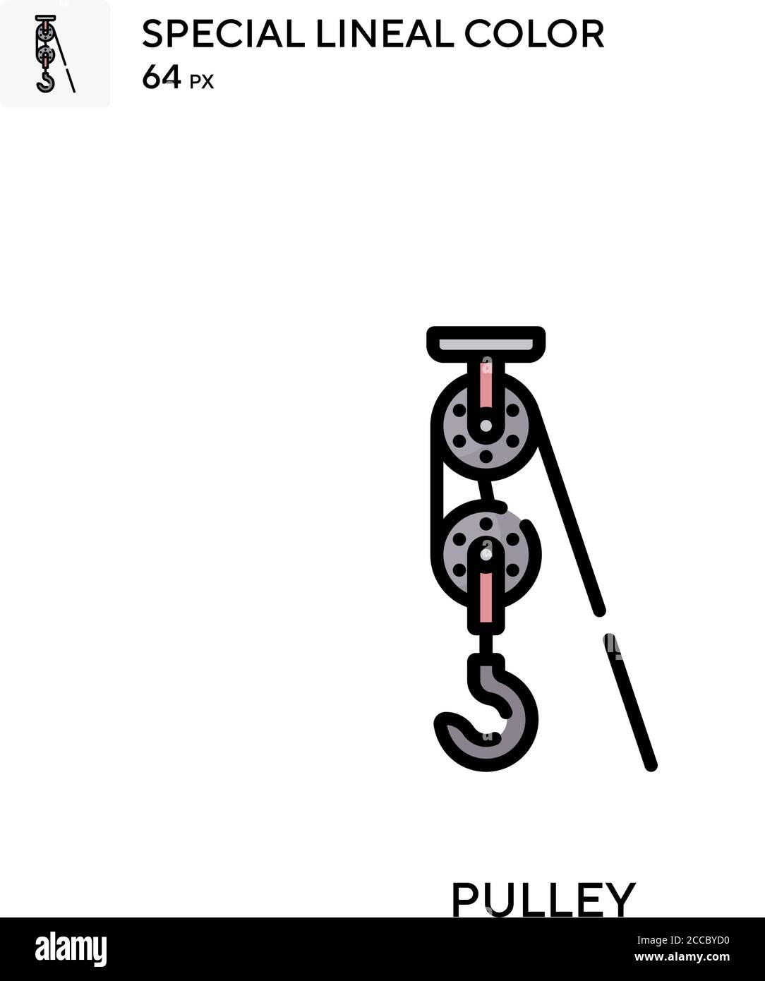 Pulley Special lineal color icon. Illustration symbol design template ...