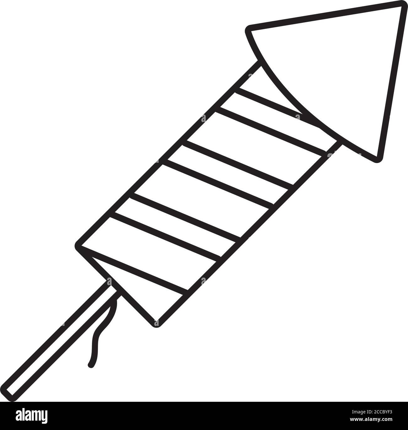 rocket firework line style icon vector illustration design Stock Vector ...