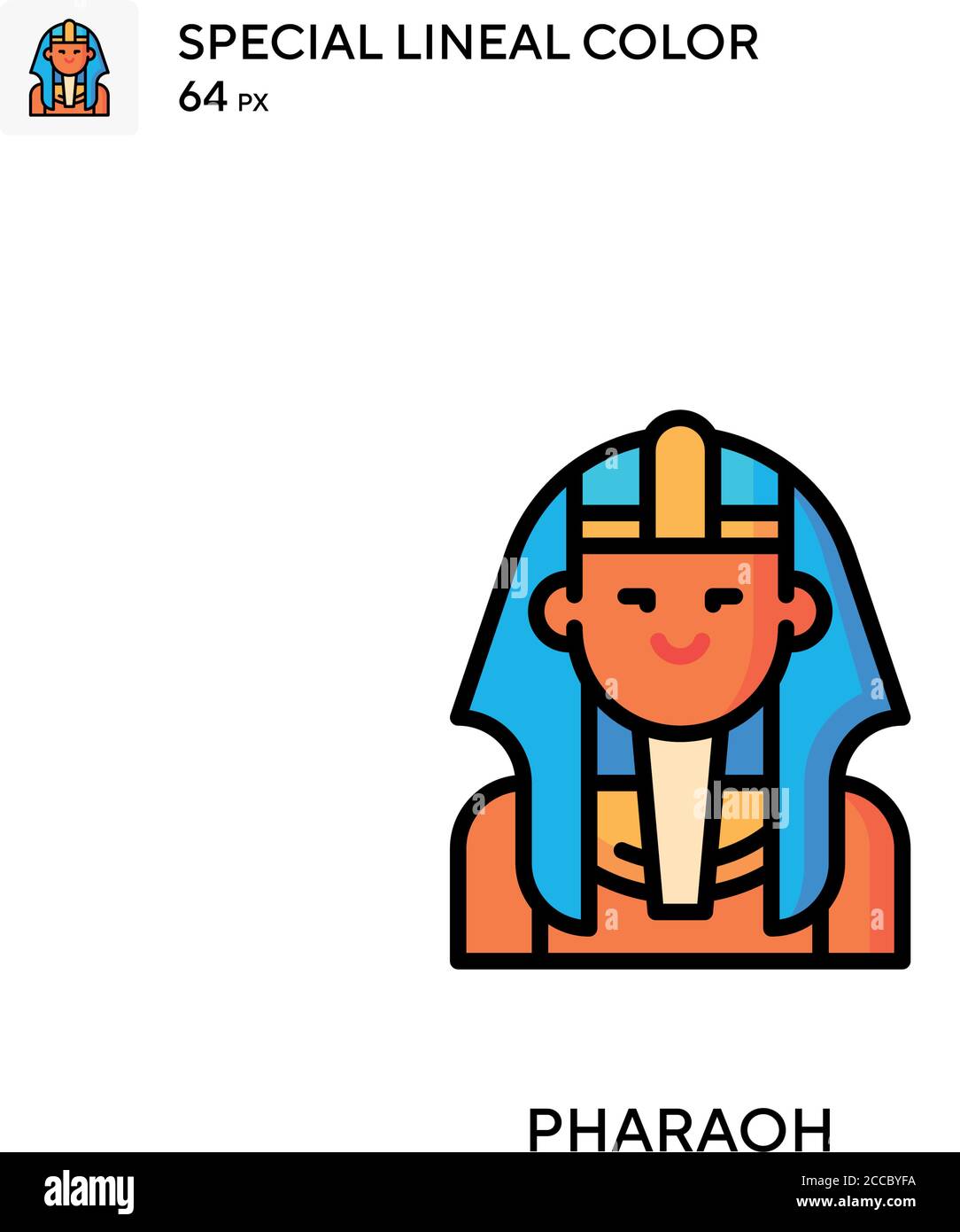 Pharaoh Special lineal color icon. Illustration symbol design template ...