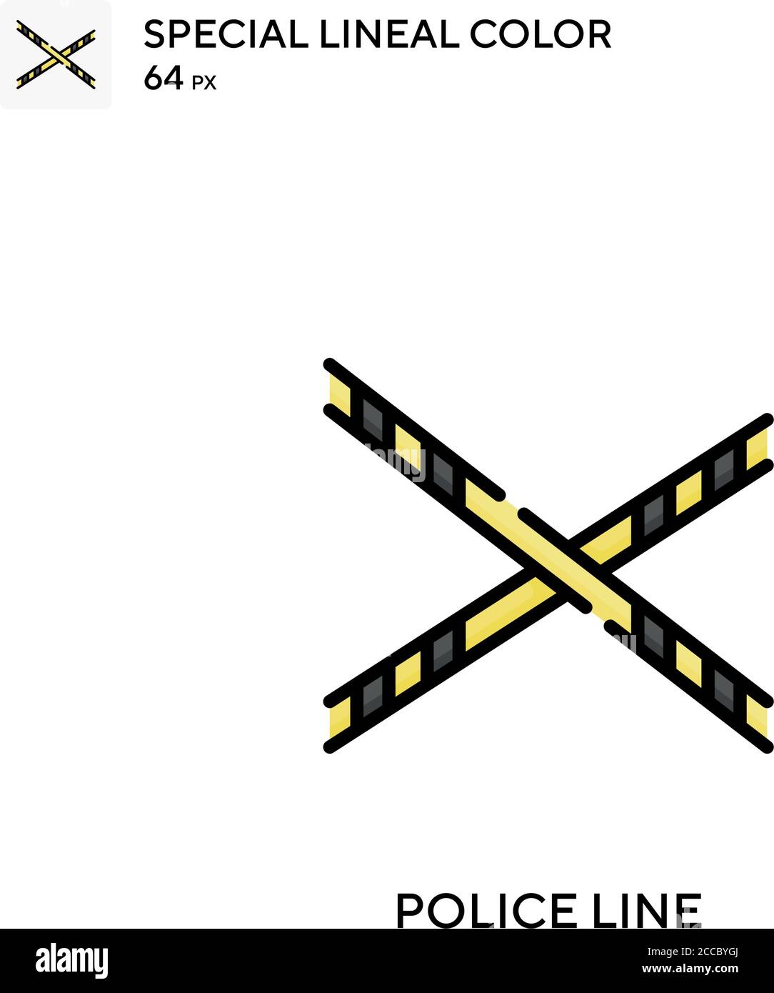 Police line Special lineal color icon. Illustration symbol design ...