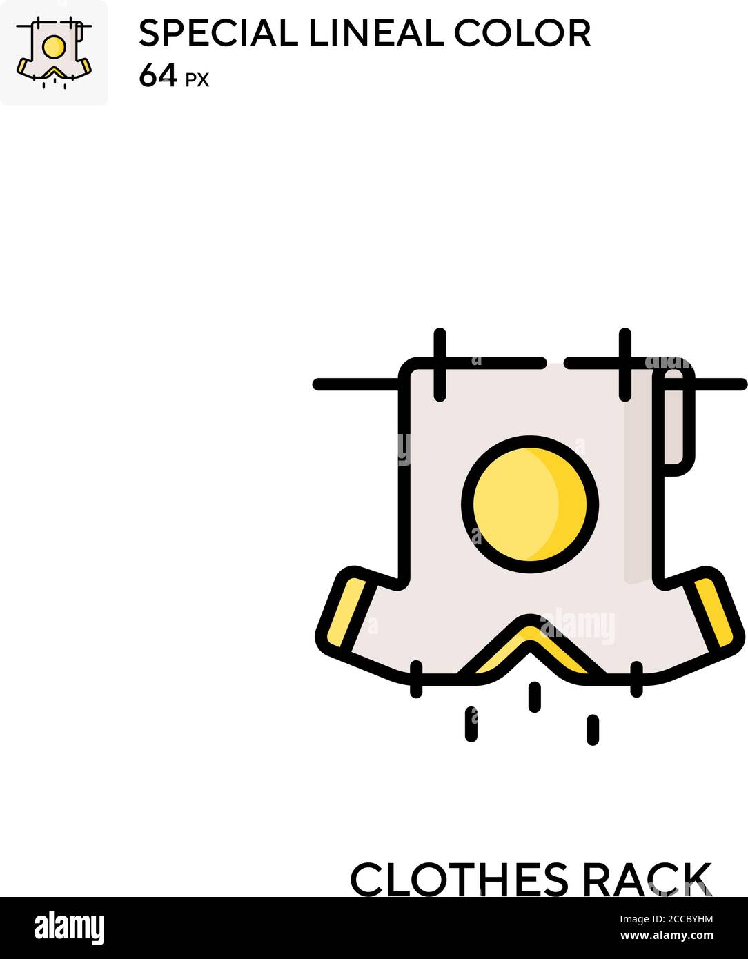 Clothes rack Special lineal color icon. Illustration symbol design ...