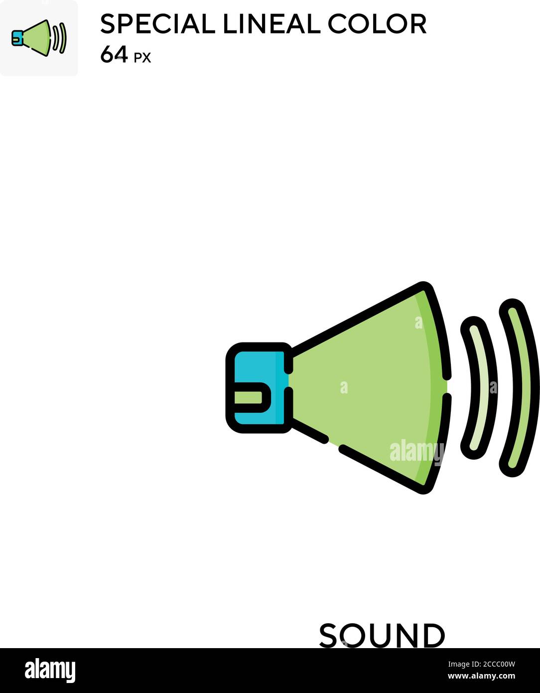 Sound Special lineal color icon. Illustration symbol design template ...