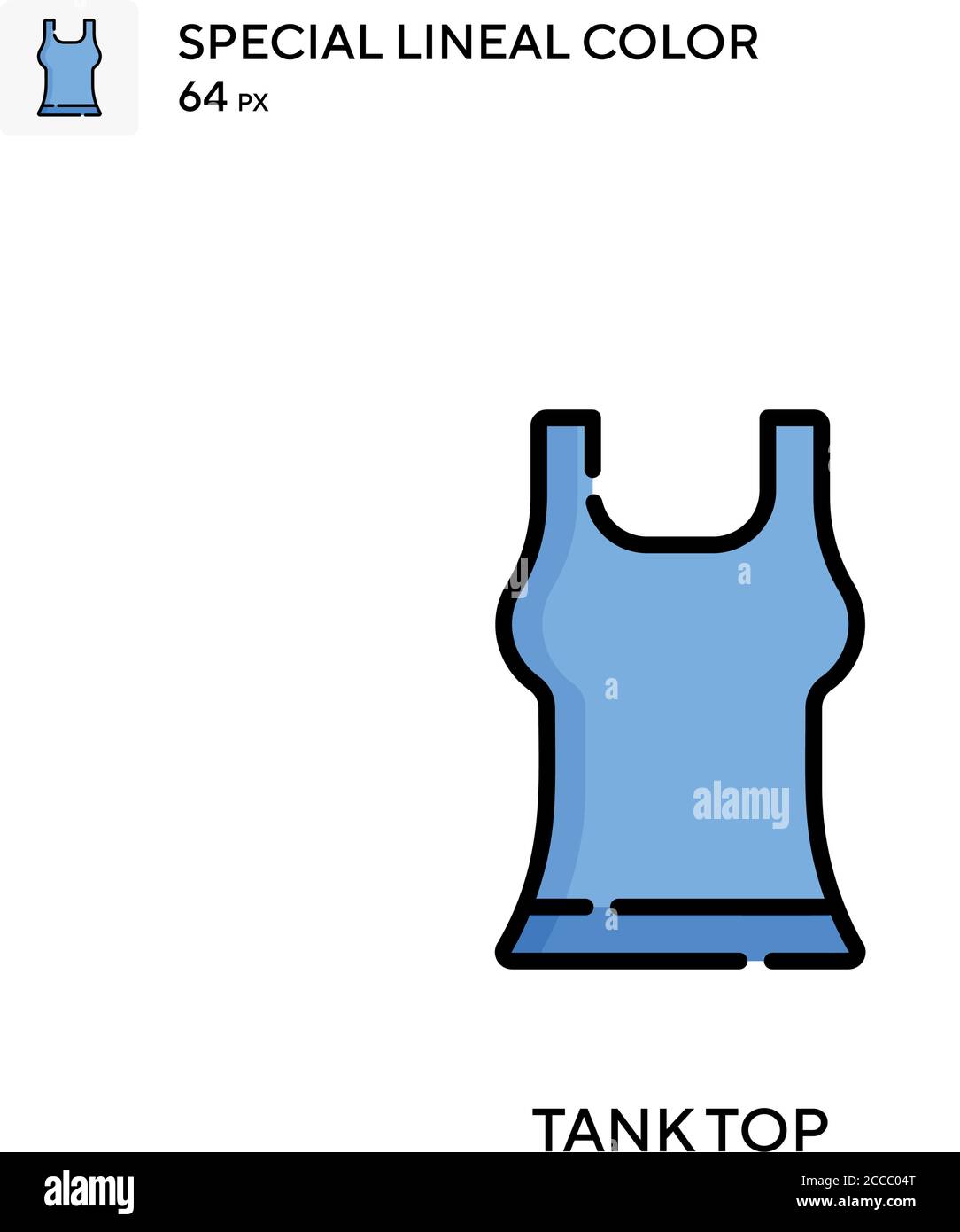 Tank top Special lineal color icon. Illustration symbol design template ...