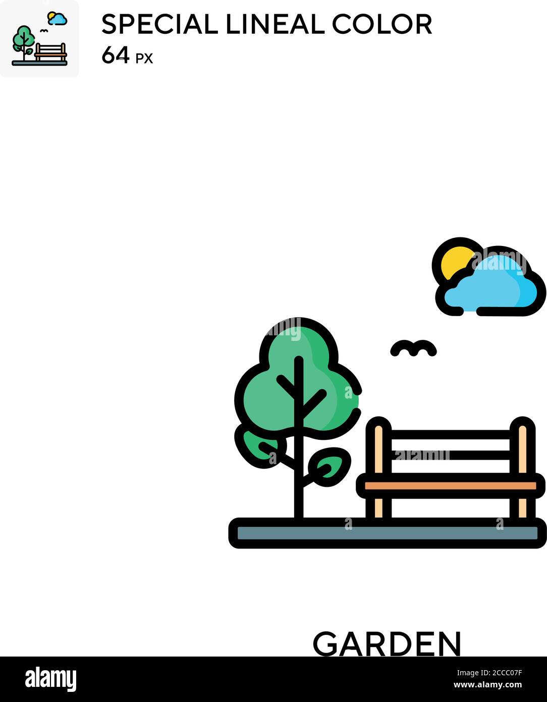 Garden Special lineal color icon. Illustration symbol design template ...