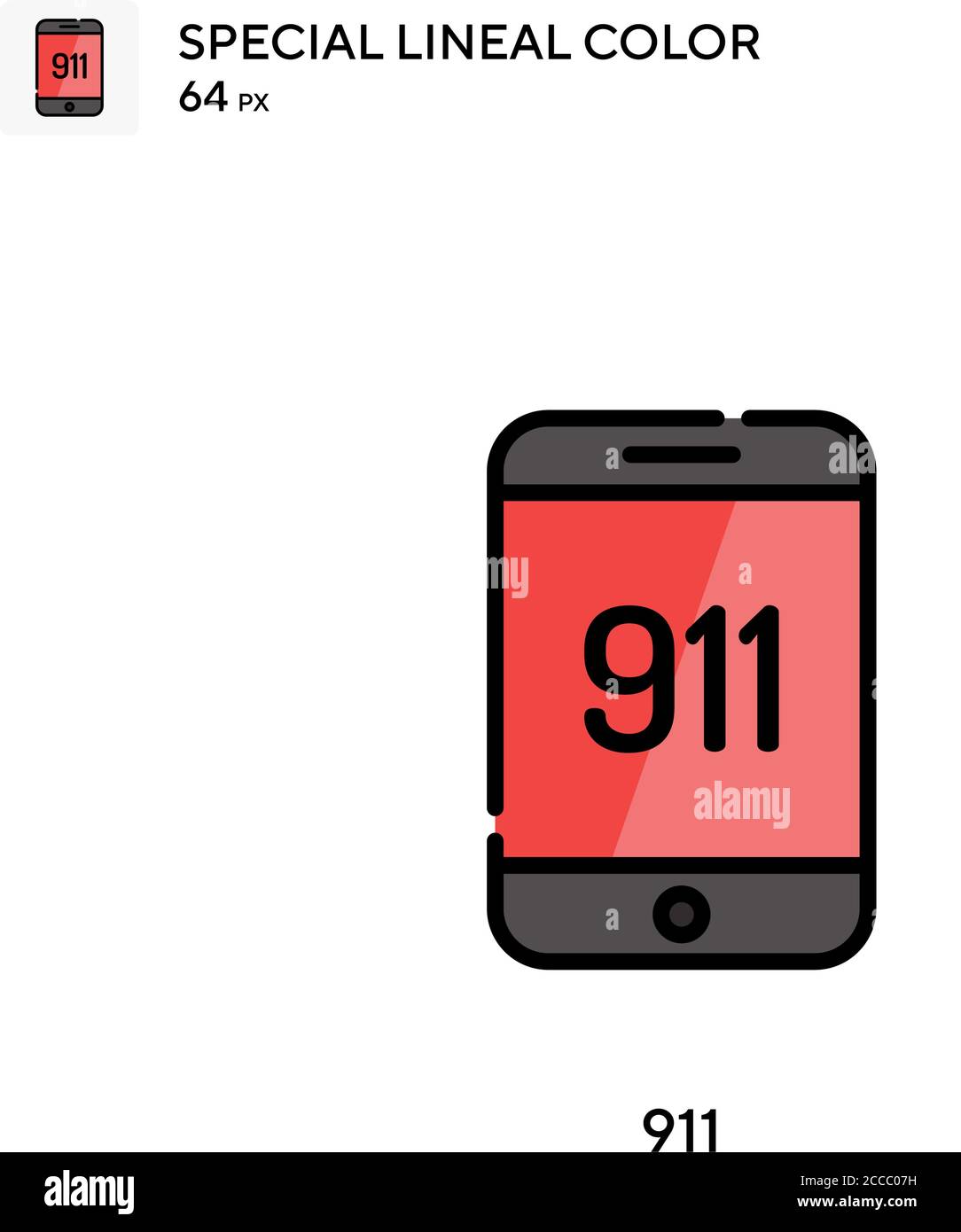 911 Special lineal color icon. Illustration symbol design template for ...