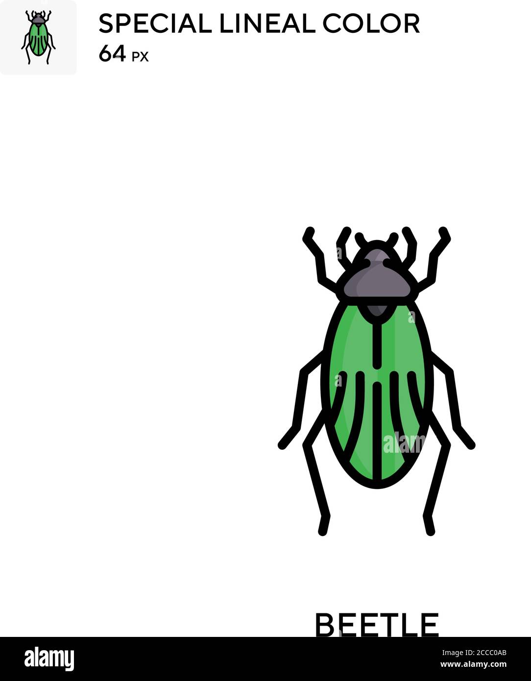 Beetle Special lineal color icon. Illustration symbol design template ...