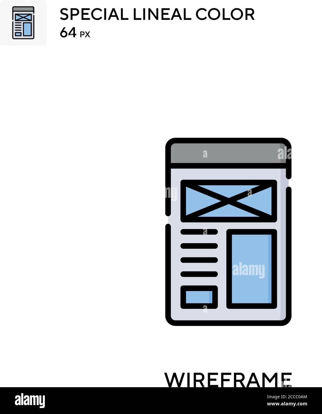 Wireframe Special lineal color icon. Illustration symbol design ...