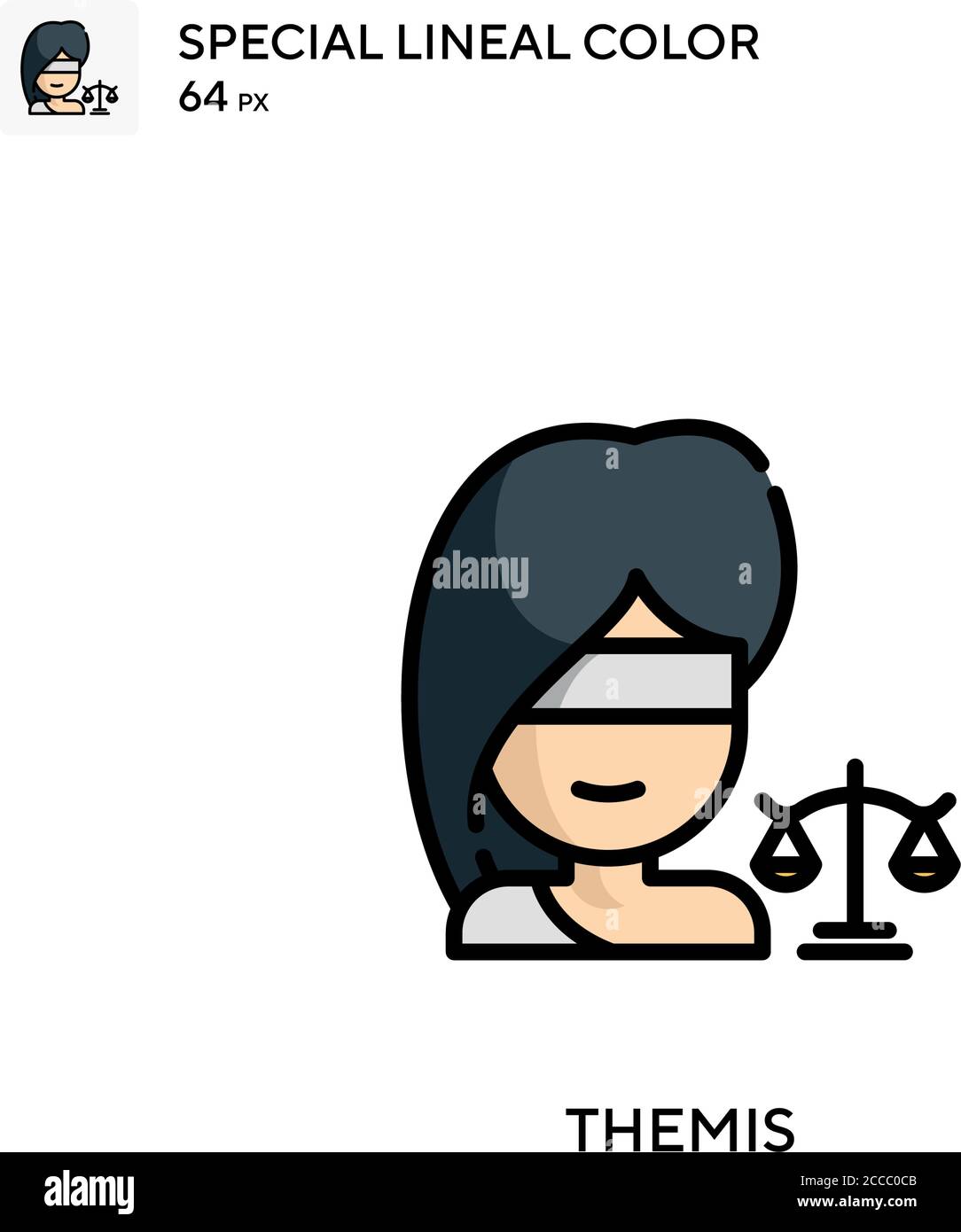 Themis Special lineal color icon. Illustration symbol design template ...