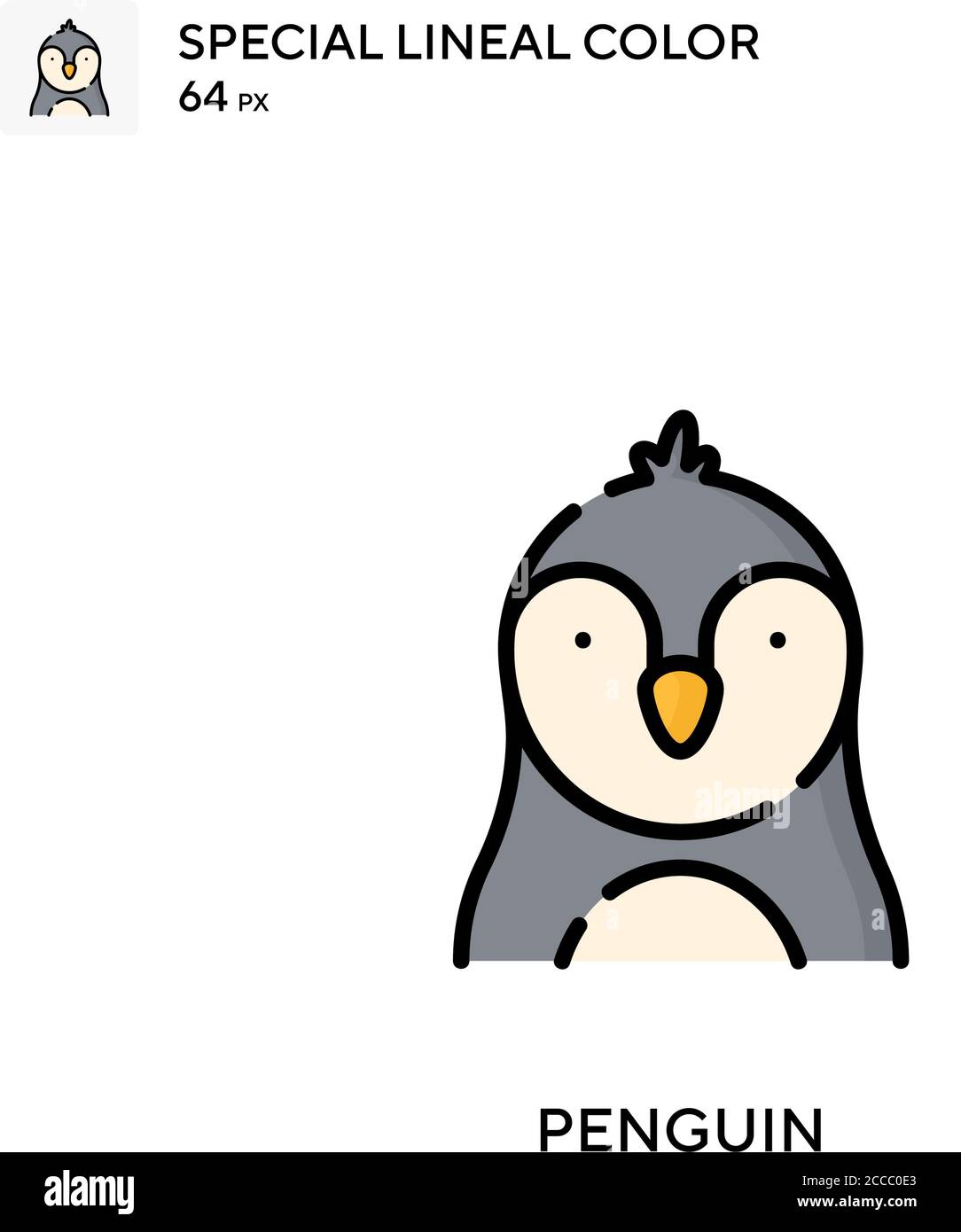 Penguin Special lineal color icon. Illustration symbol design template ...