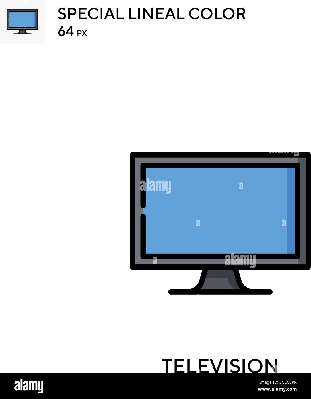 Television Special lineal color icon. Illustration symbol design ...