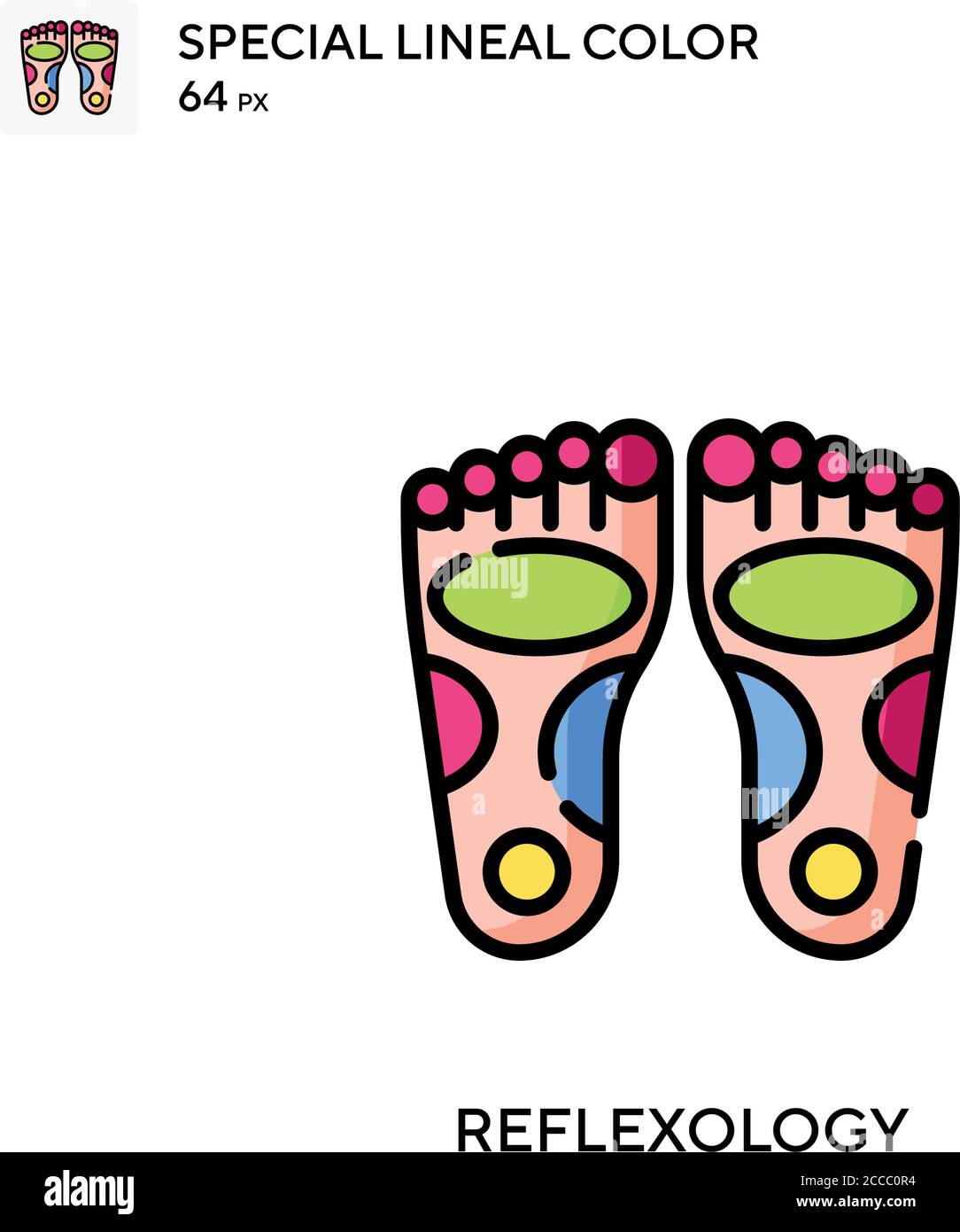 Reflexology Special lineal color icon. Illustration symbol design ...